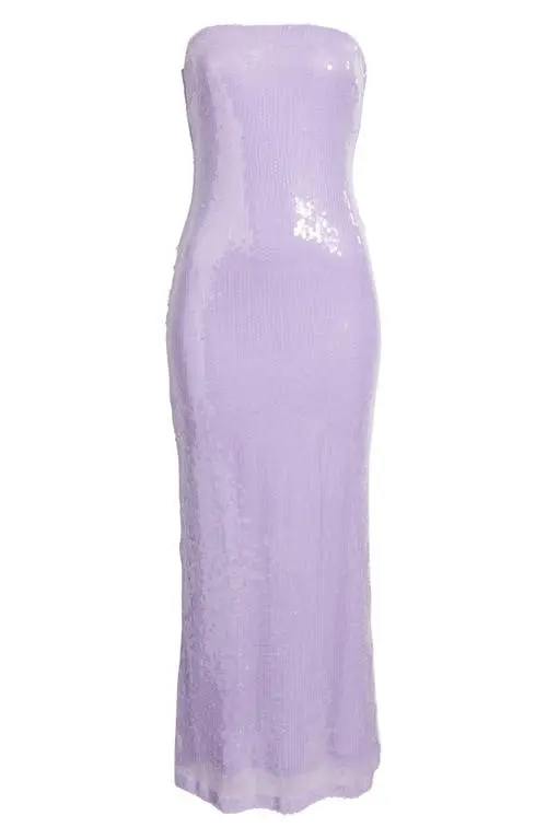RARE LONDON Strapless Sequin Dress