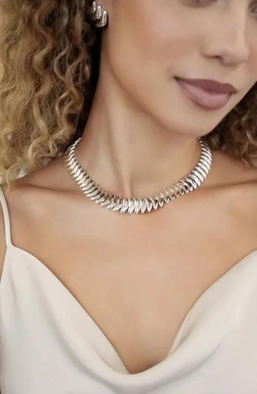 Ettika Vortex Collar Necklace - Silver