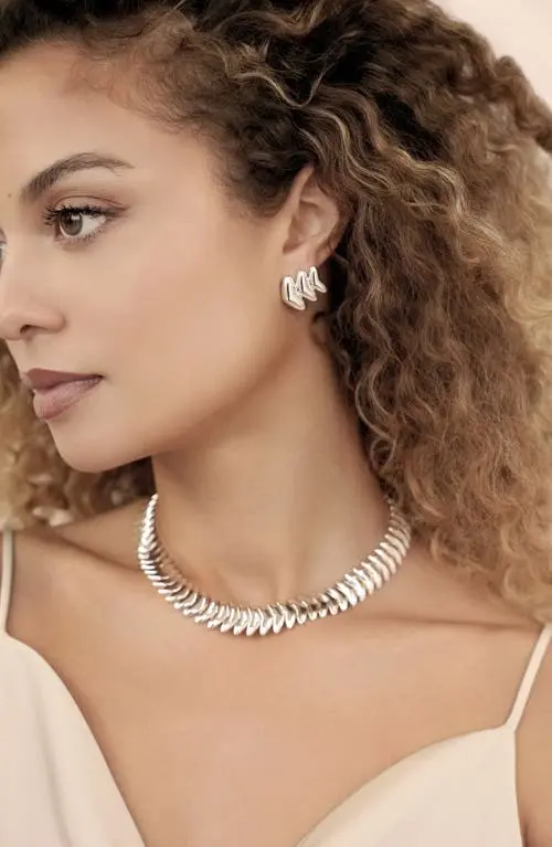 Ettika Vortex Collar Necklace - Silver