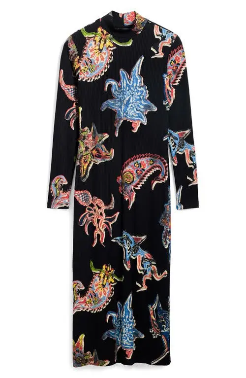 Desigual Abstract Print Midi Dress