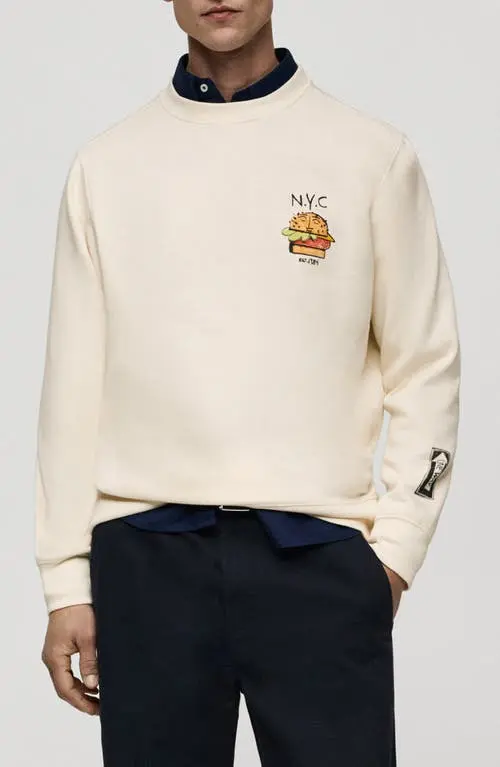 Mango Nyc Graphic Fleece Sweatshirt