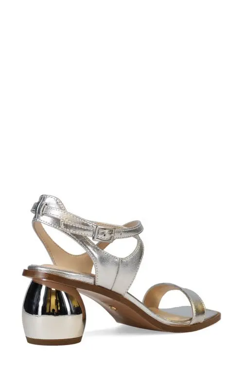 Pelle Moda Laika Ankle Strap Sandal - Silver