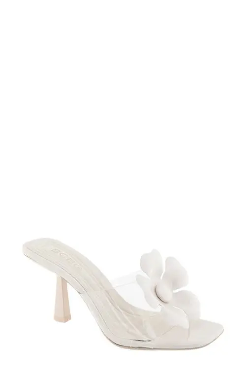 Bcbgmaxazria Remani Flower Embellished Sandals - Clear/ Stone