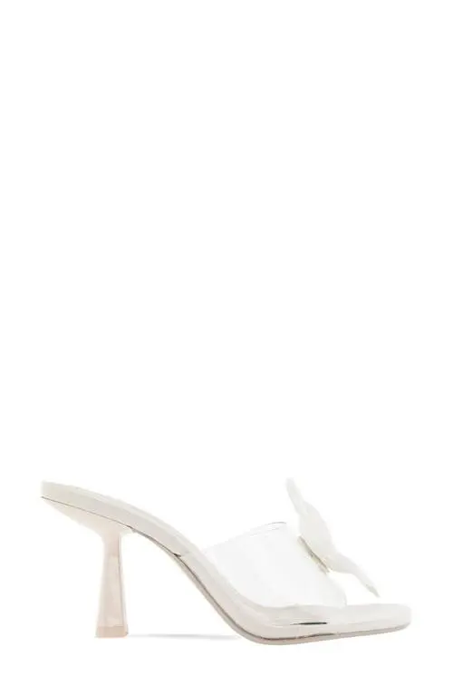 Bcbgmaxazria Remani Flower Embellished Sandals - Clear/ Stone