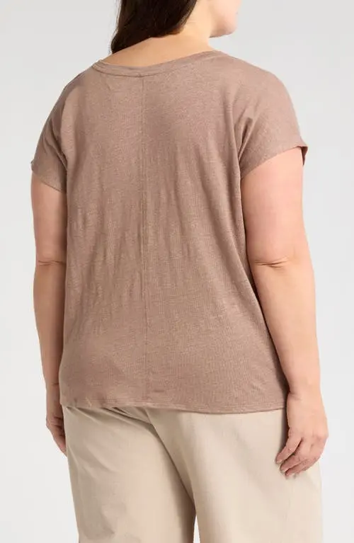 Eileen Fisher Organic Linen V-neck T-shirt