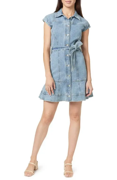 Habitual Belted Denim Mini Dress