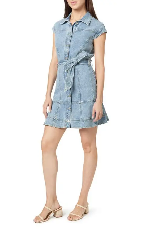 Habitual Belted Denim Mini Dress