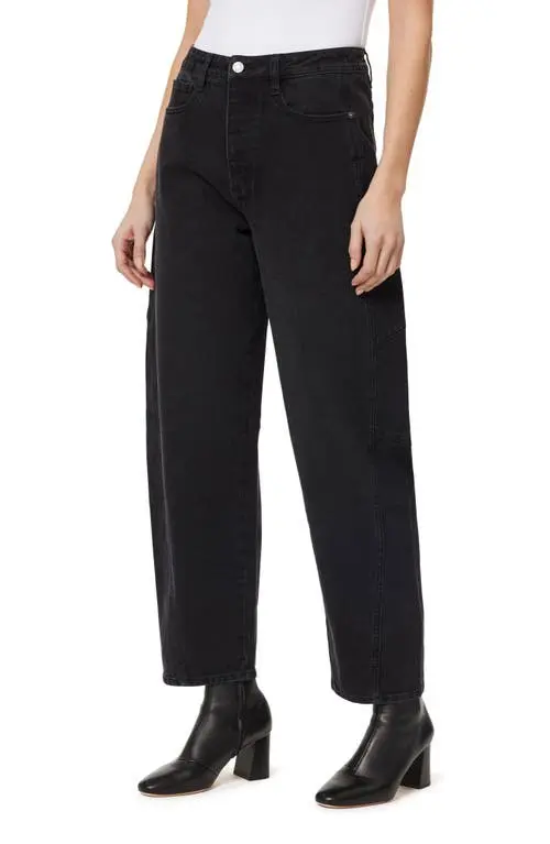 Habitual High-waist Crop Barrel Leg Jeans - Washed Black