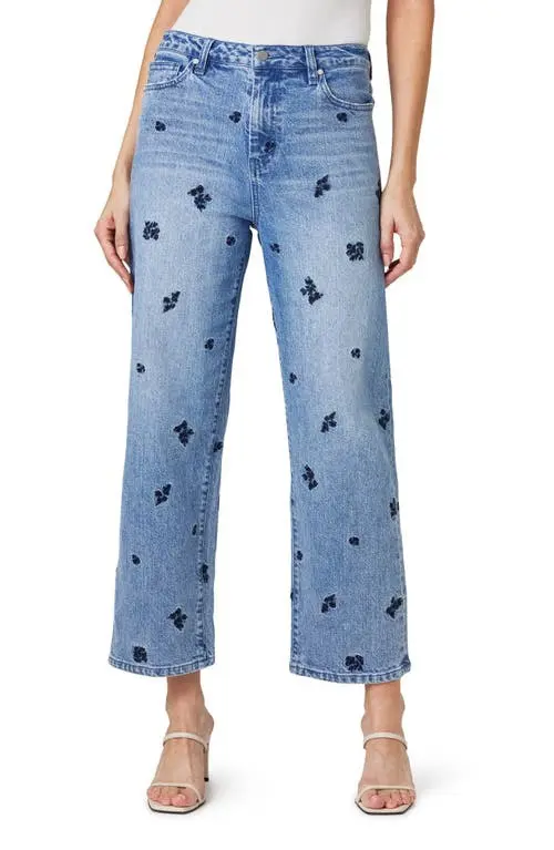 Habitual Peyton Embroidered Wide Leg Ankle Jeans