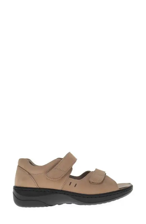 PROPET Gemma Leather Sandals - Dusty Taupe Nubuck