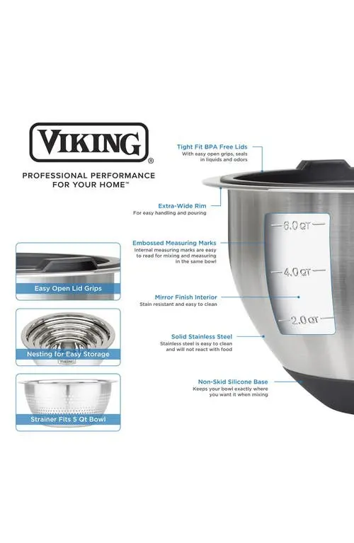 VIKING 9-piece Mixing Bowl Set - Black
