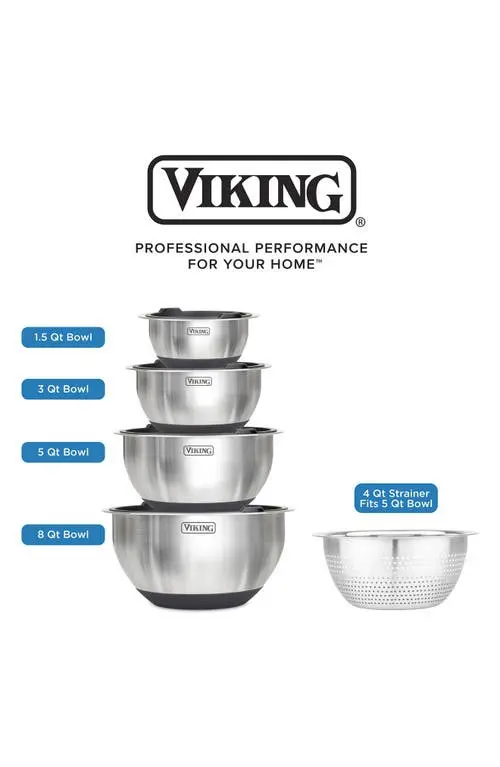 VIKING 9-piece Mixing Bowl Set - Black