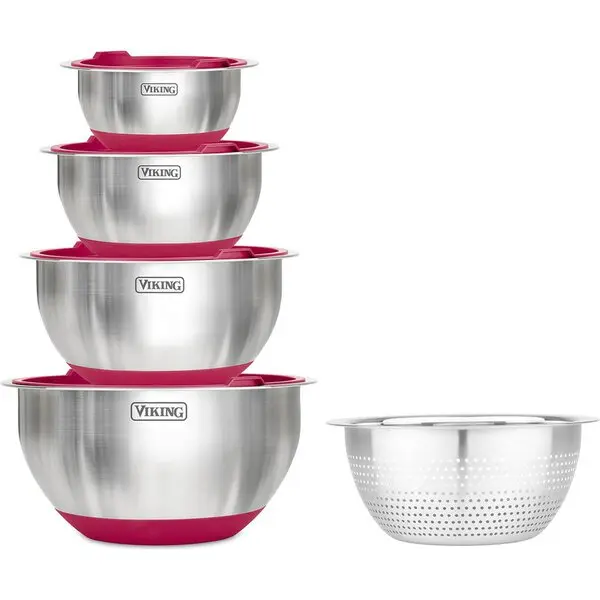 VIKING 9-piece Mixing Bowl Set - Red