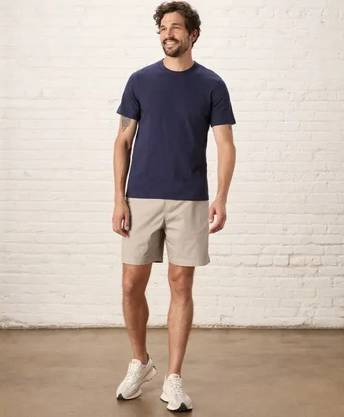 PACT Organic Cotton Featherweight Slub Crew Tee - Eclipse