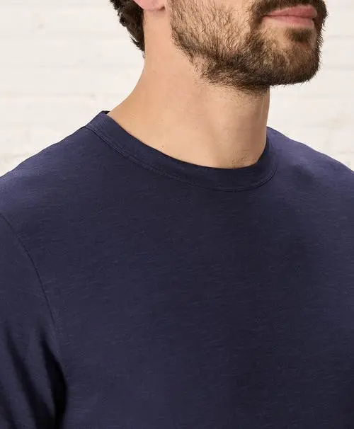 PACT Organic Cotton Featherweight Slub Crew Tee - Eclipse