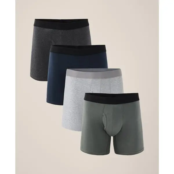 PACT Organic Cotton Everyday Boxer Brief 4-pack - Classic Neutrals