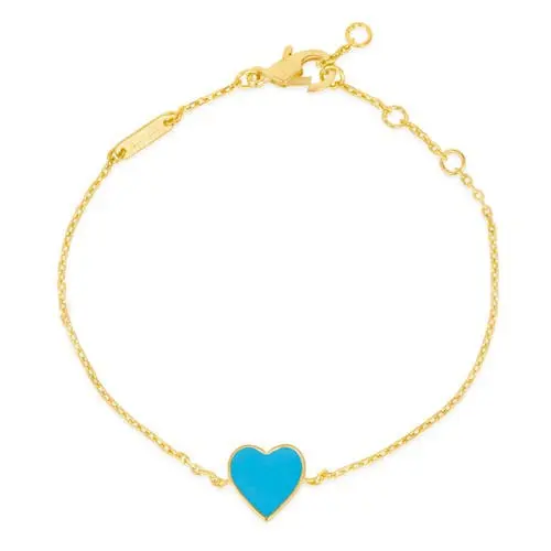 ANNA ZUCKERMAN Bff Heart Bracelet - Blue Turquoise