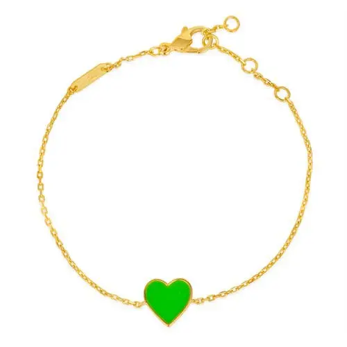 ANNA ZUCKERMAN Bff Heart Bracelet - Green