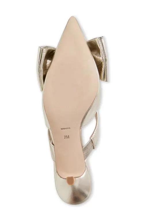 Jack Rogers Cynthia Bow Pointed-toe Mules - Jacks Platinum