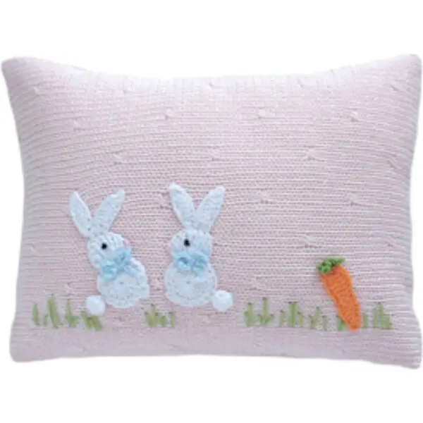 MELANGE COLLECTION Baby Bunny Mini Pillow - Pink