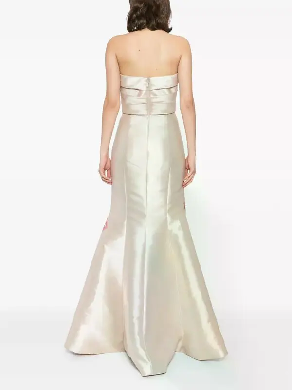 Amsale Sequin Appliqué Gown