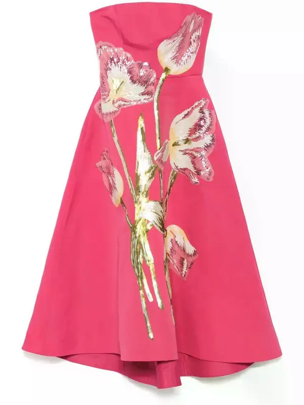 Amsale Sequin Appliqué Dress