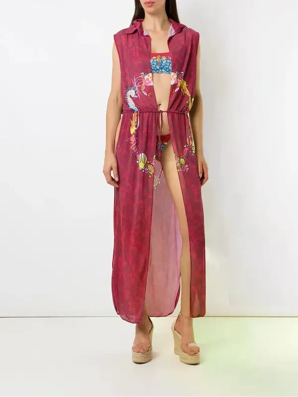 AMIR SLAMA Printed Beach Dress