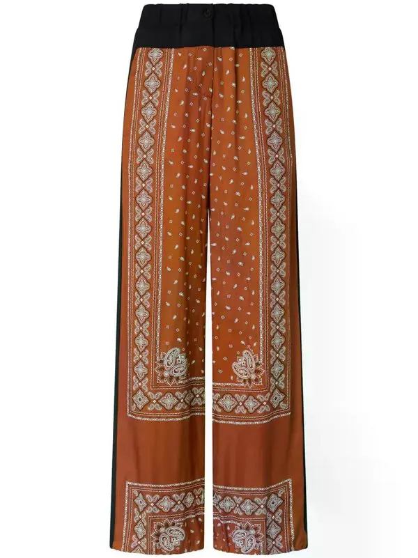 Pinko Bandana-print Trousers - Brown