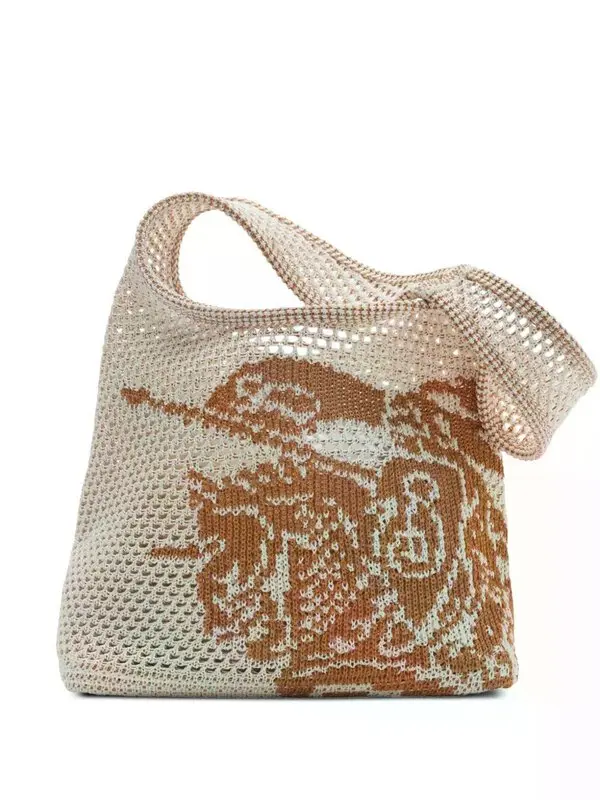 Burberry Equestrian Knight Crochet Tote