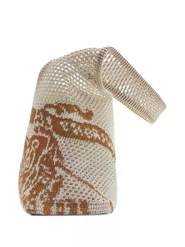 Burberry Equestrian Knight Crochet Tote