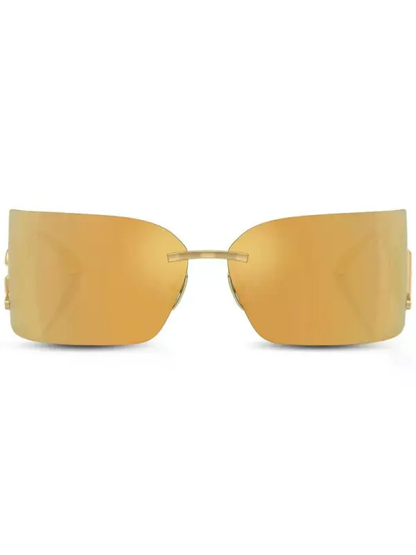 Dolce & Gabbana Logo-plaque Sunglasses - Gold