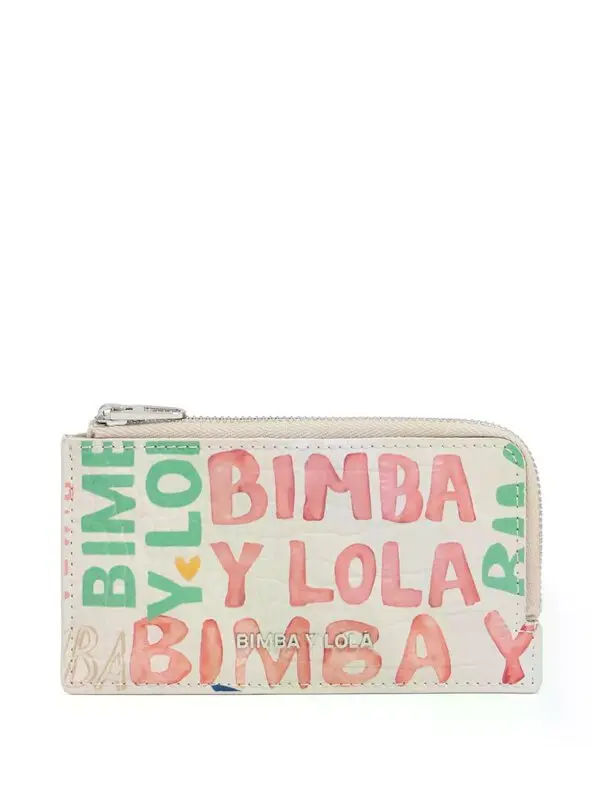 Bimba Y Lola Logo-print Wallet - Neutrals