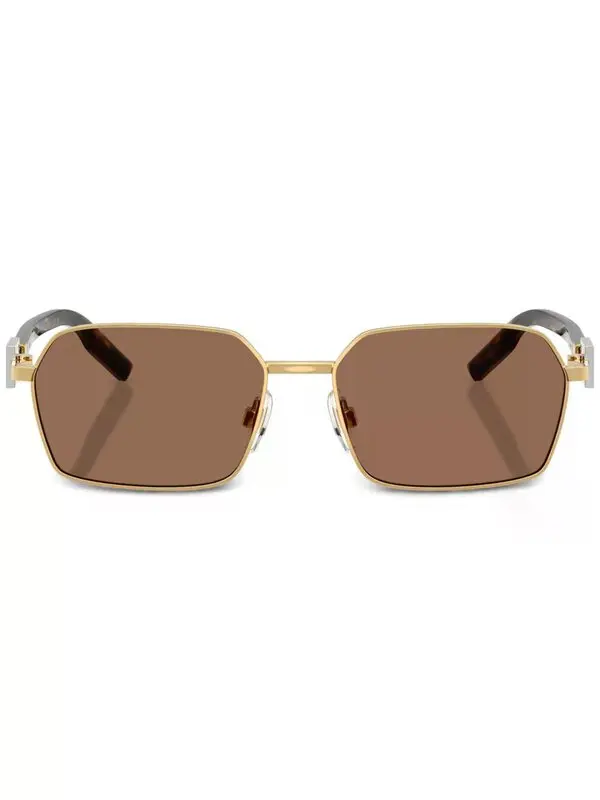 Dolce & Gabbana Logo-plaque Sunglasses - Gold