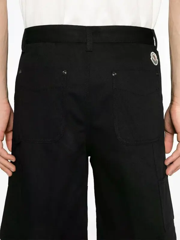 Moncler Cotton Cargo Shorts - Black
