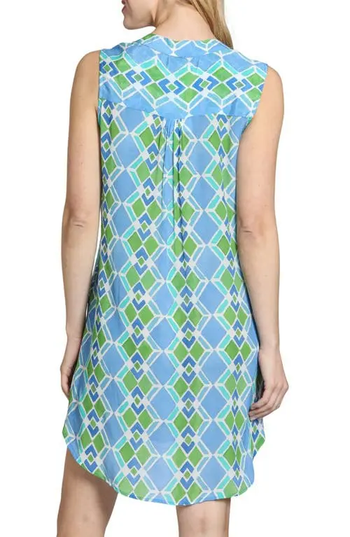 APNY Sleeveless Shift Dress - Blue/ Green Multi