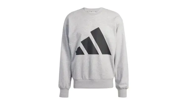 Adidas Essentials Big Logo French Terry Sweatshirt - Medium Grey Heather/black
