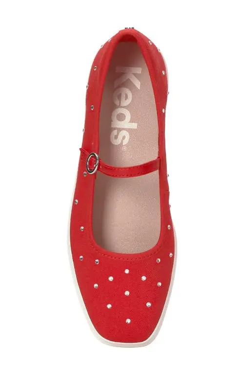 Keds® Square Toe Mary Jane Sneaker - Red