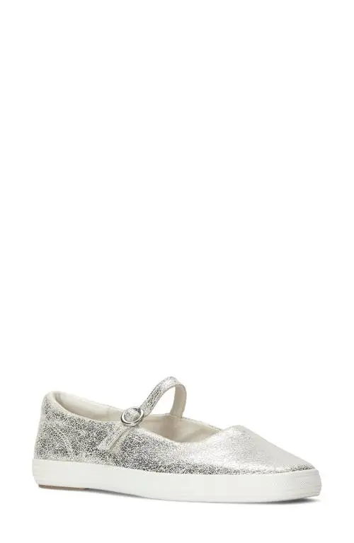 Keds® Square Toe Mary Jane Sneaker - Silver Grey
