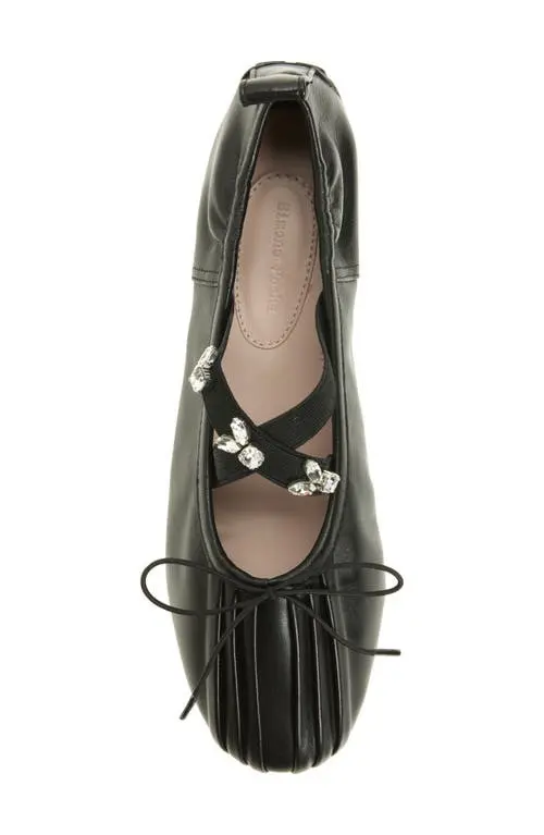 Simone Rocha Crystal Embellished Ballerina Flat