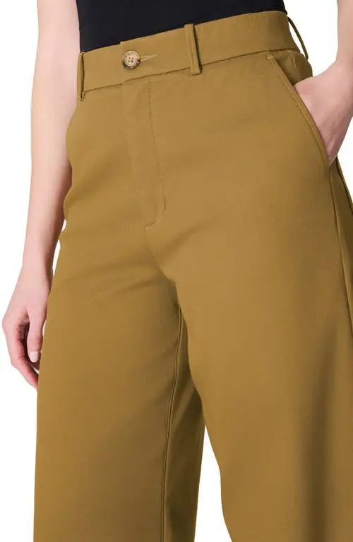 Spanx Wide Leg Crop Stretch Twill Pants - Flax