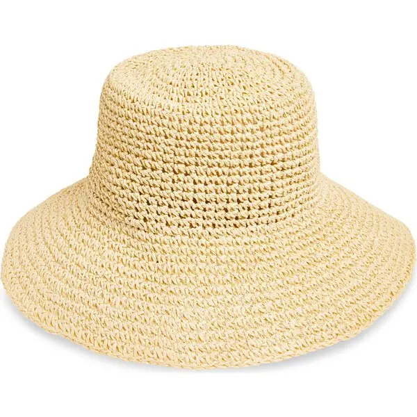 Nordstrom Packable Straw Bucket Hat - Natural
