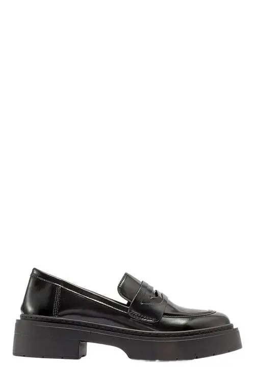 PROLOGUE SHOES Forever & Always Shoes Josie Platform Loafer - Black Patent Faux Leather