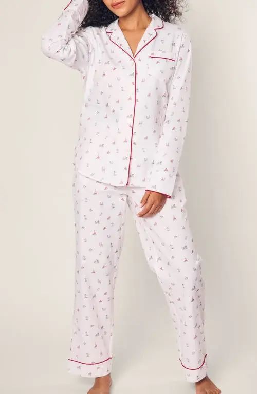 PETITE PLUME Coastal Charms Cotton Pajamas - White