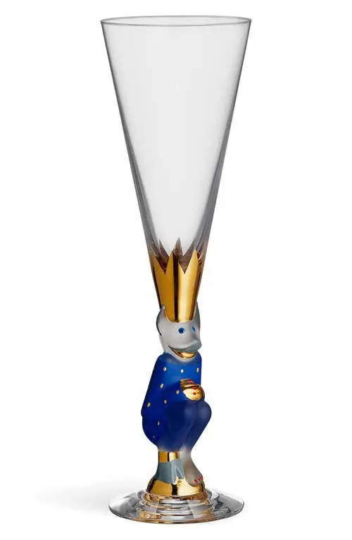 ORREFORS Sparkling Devil Champagne Flute - Blue