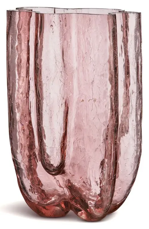 KOSTA BODA Crackle Extralarge Vase - Pink