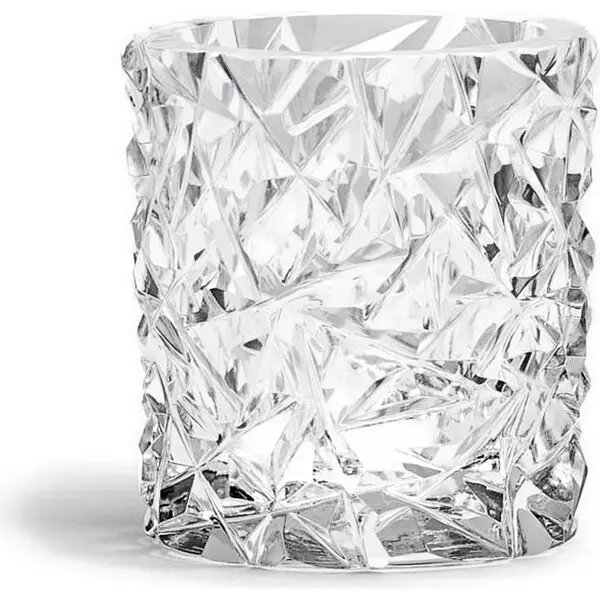 ORREFORS Carat Medium Crystal Candleholder - Clear