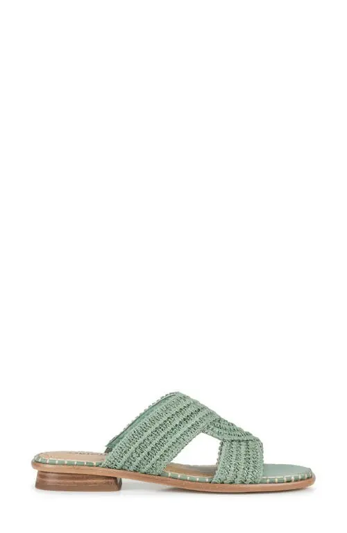 BARETRAPS Navene Woven Raffia Slide Sandal - Sage