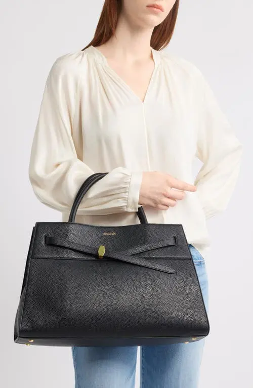 Veronica Beard Large Dash Leather Tote - Black