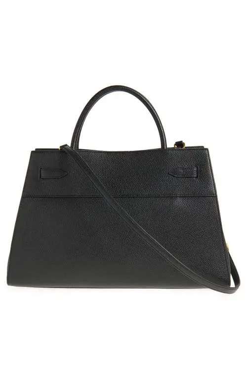 Veronica Beard Large Dash Leather Tote - Black