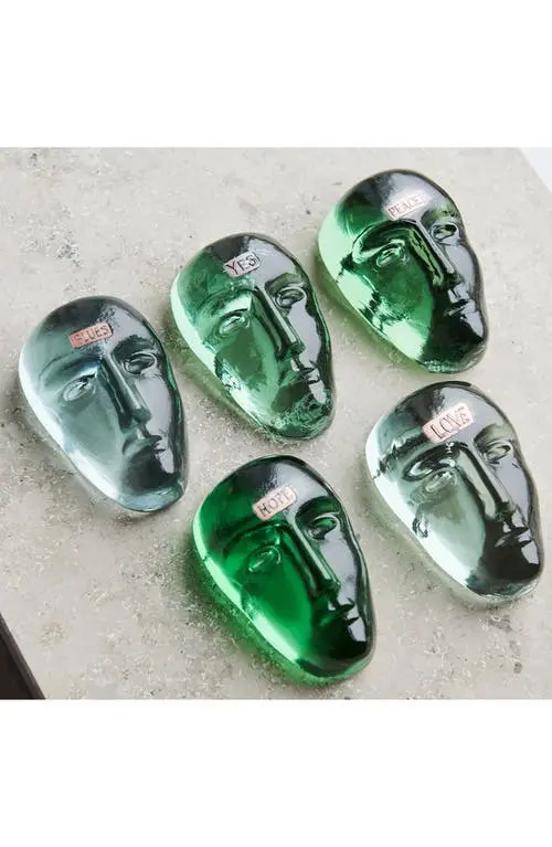 KOSTA BODA Companion Yes Glass Mask Sculpture
